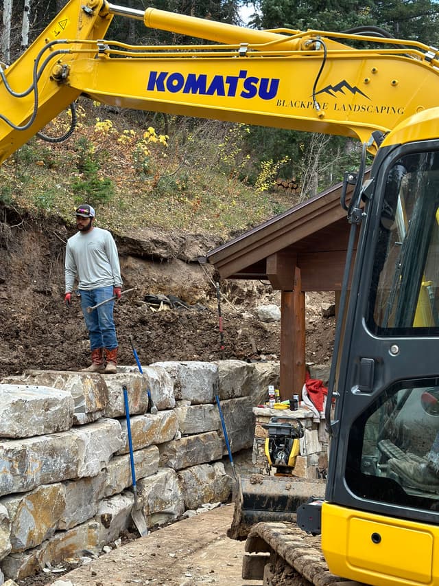Rock Wall & Grading Services | Black Pine Landscaping